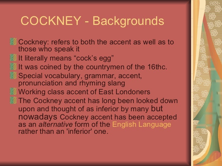 cockney accent map