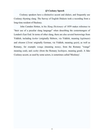 Cockney dialect | PDF