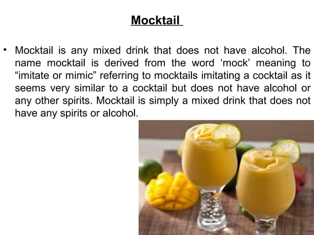 Cocktail and mocktail | PPT