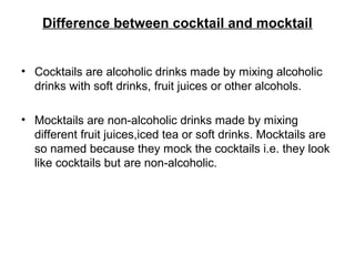 Cocktail and mocktail | PPT