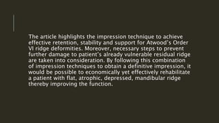 Cocktail impression technique | PPTX