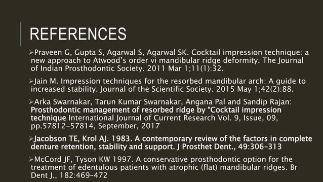 Cocktail impression technique | PPTX