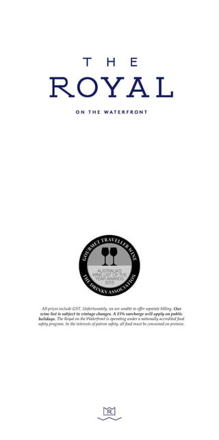 Cocktails Menu at The Royal | PDF