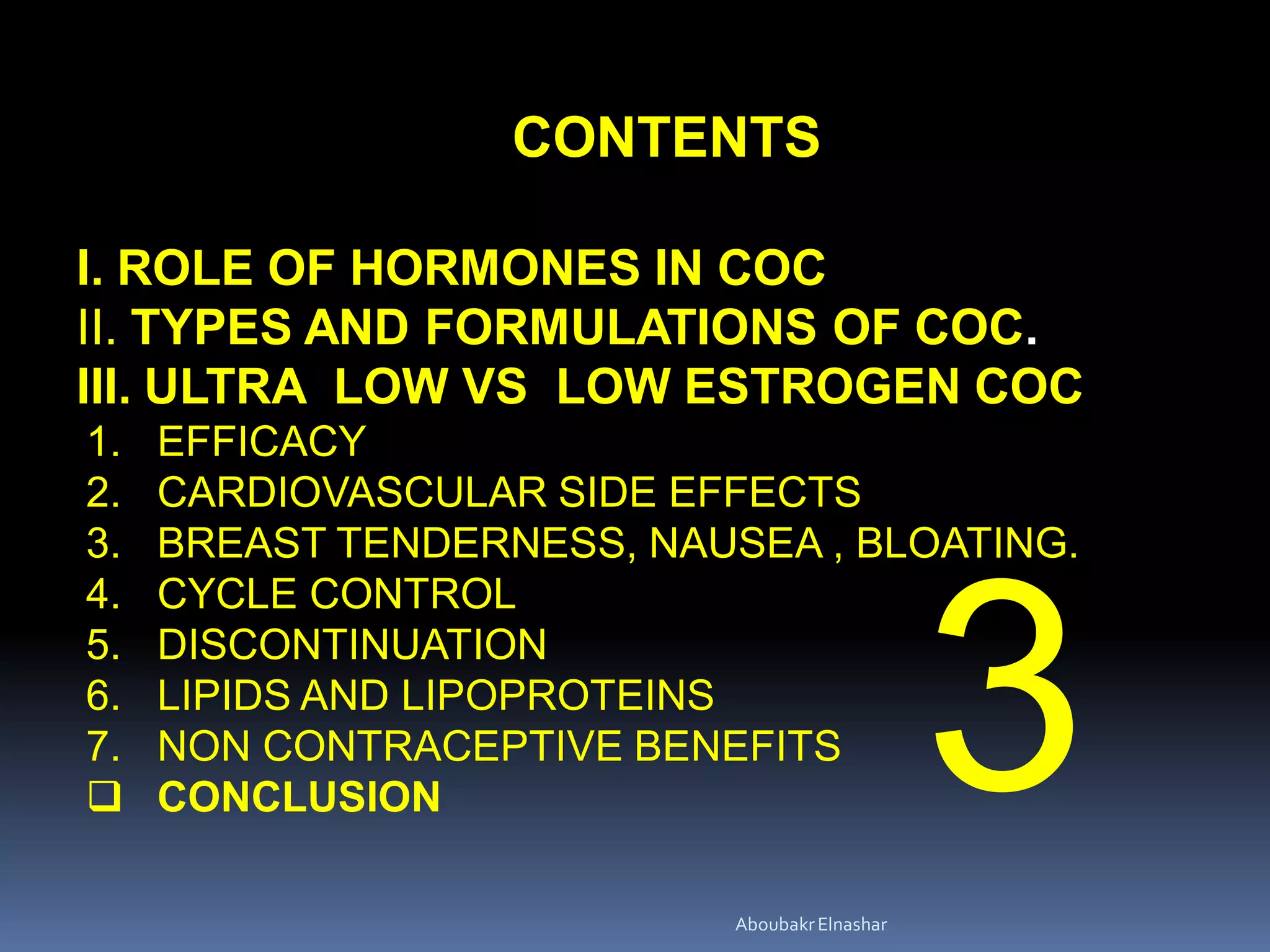 LOW AND ULTRA LOW ESTROGEN COMBINED ORAL CONTRACEPTIVES | PDF