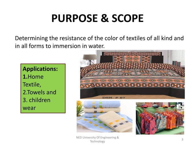 colour fastness to water testing method and general requirements | PPT