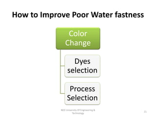 colour fastness to water testing method and general requirements | PPT