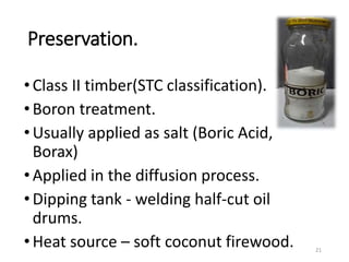 coconut wood roofing timber industry production plan | PPTX