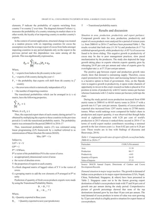 Cocoa markov chain analysis | PDF