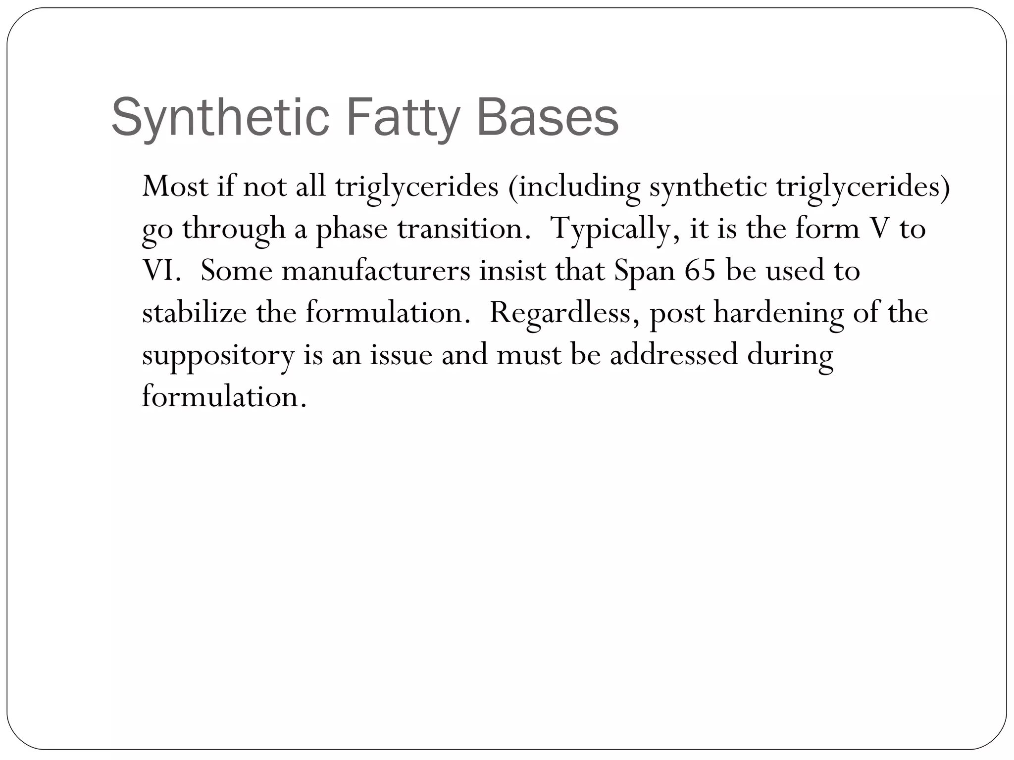 Cocoa butter based suppository formulation | PPT