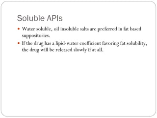 Cocoa butter based suppository formulation | PPT