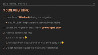 Let's migrate to Swift 3.0 | PDF