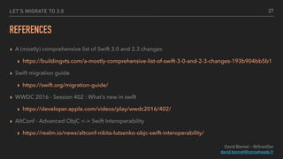 Let's migrate to Swift 3.0 | PDF