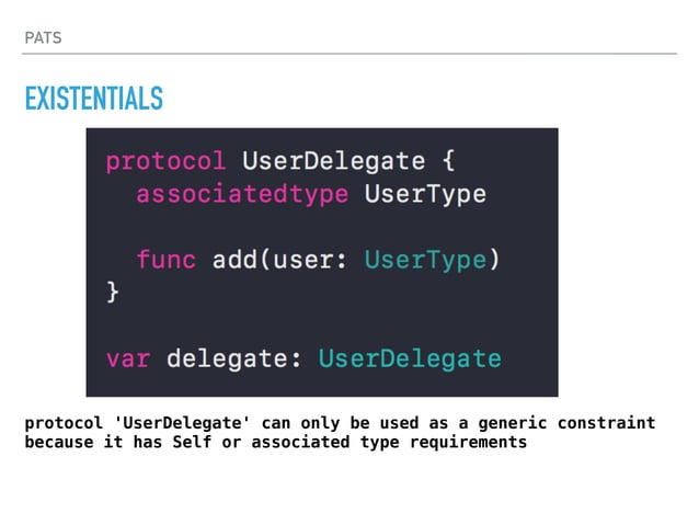 Protocols with Associated Types | PPT