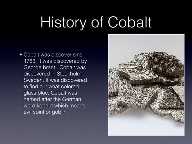 Co cobalt | PPT