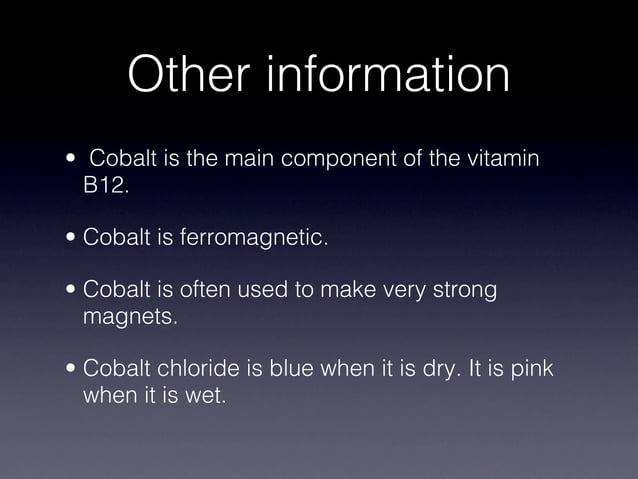 Co cobalt | PPT