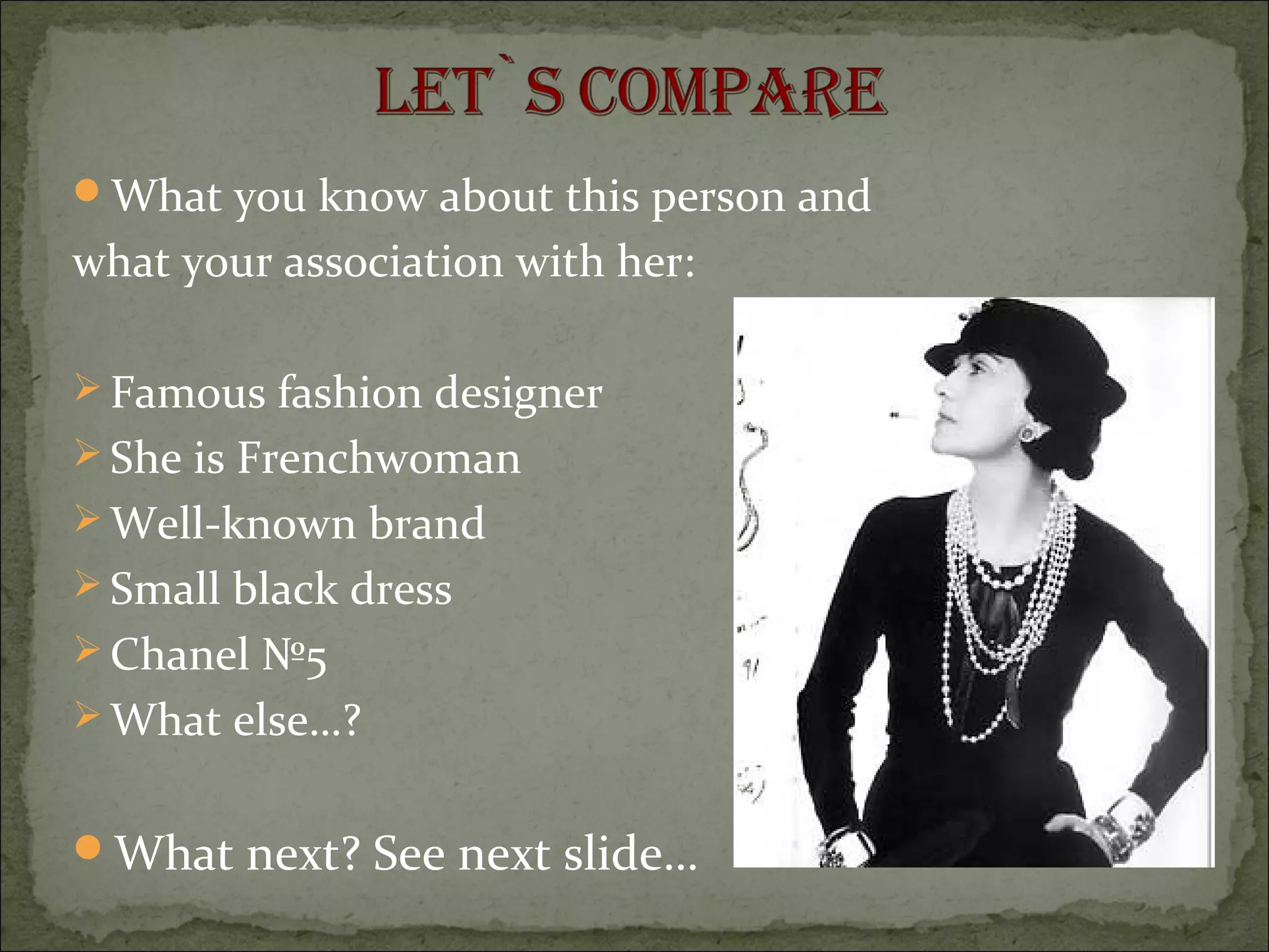 Coco chanel | PPT | Style & Fashion