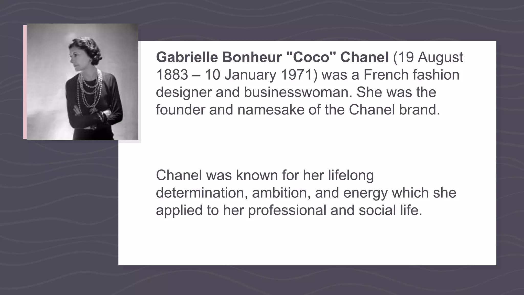 Coco Chanel | PPTX