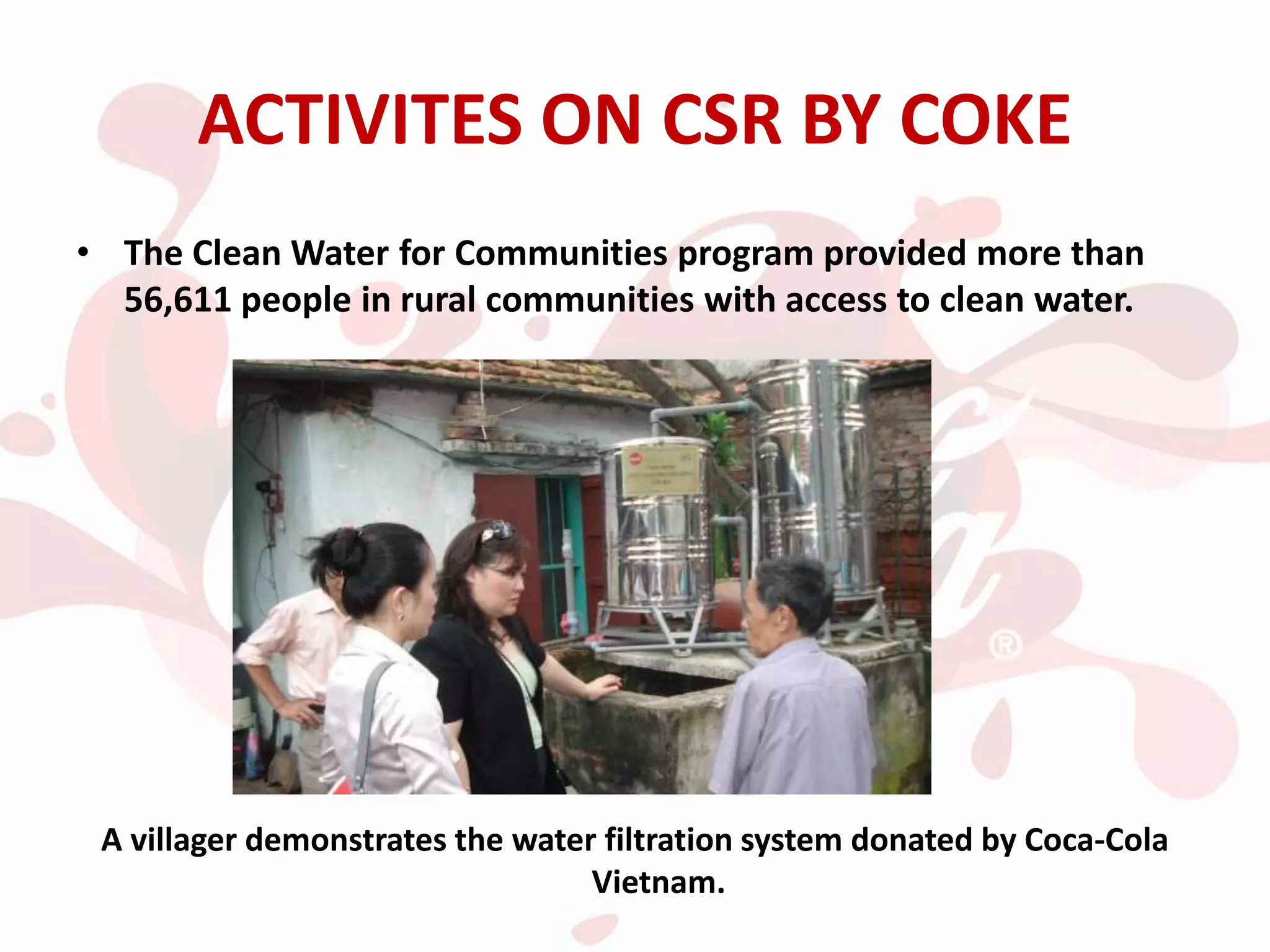 Coco Cola CSR | PPTX