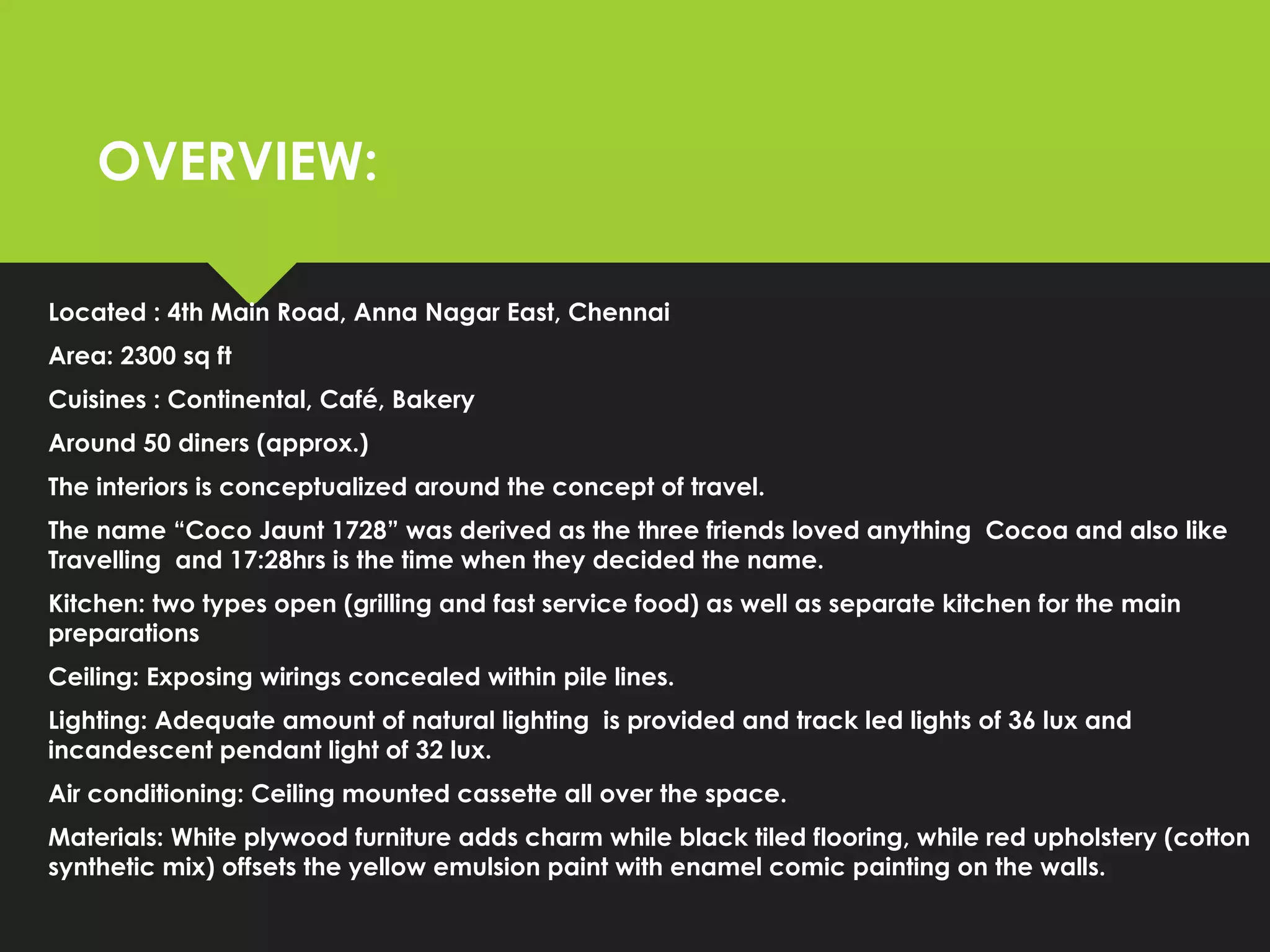 Restaurant case study - Coco Jaunt 1728 | PPT