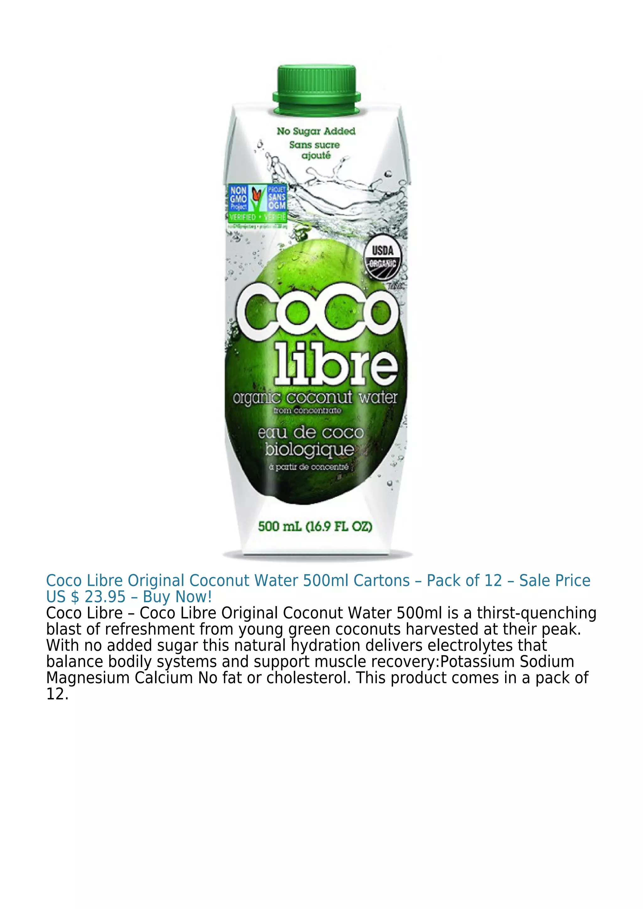 Coco Libre Original Coconut Water | PDF