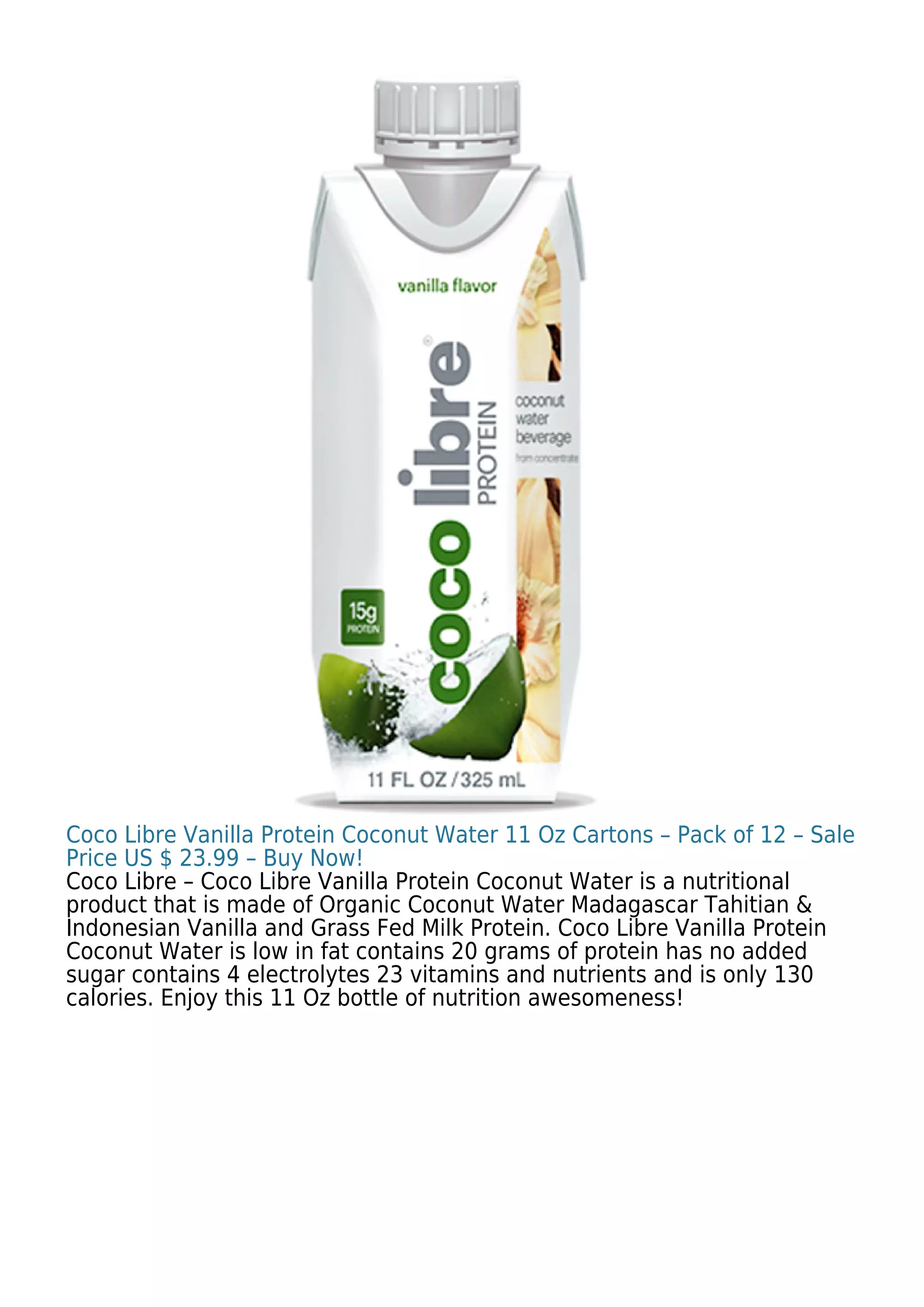 Coco Libre Original Coconut Water | PDF