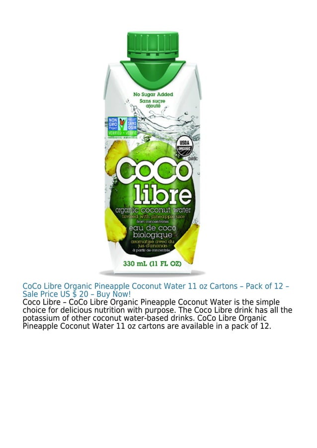 Coco Libre Original Coconut Water | PDF