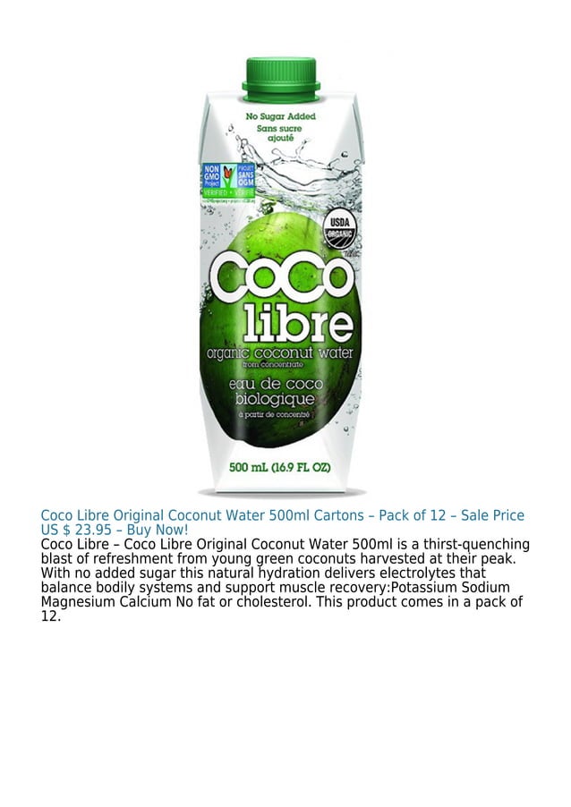 Coco Libre Original Coconut Water | PDF