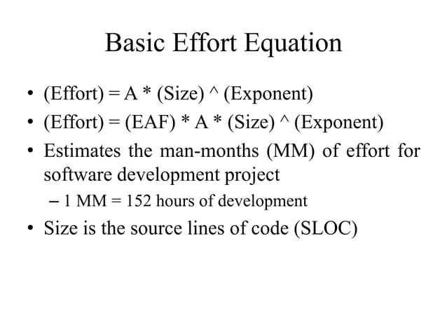 Algorithmic Software Cost Modeling Pptx