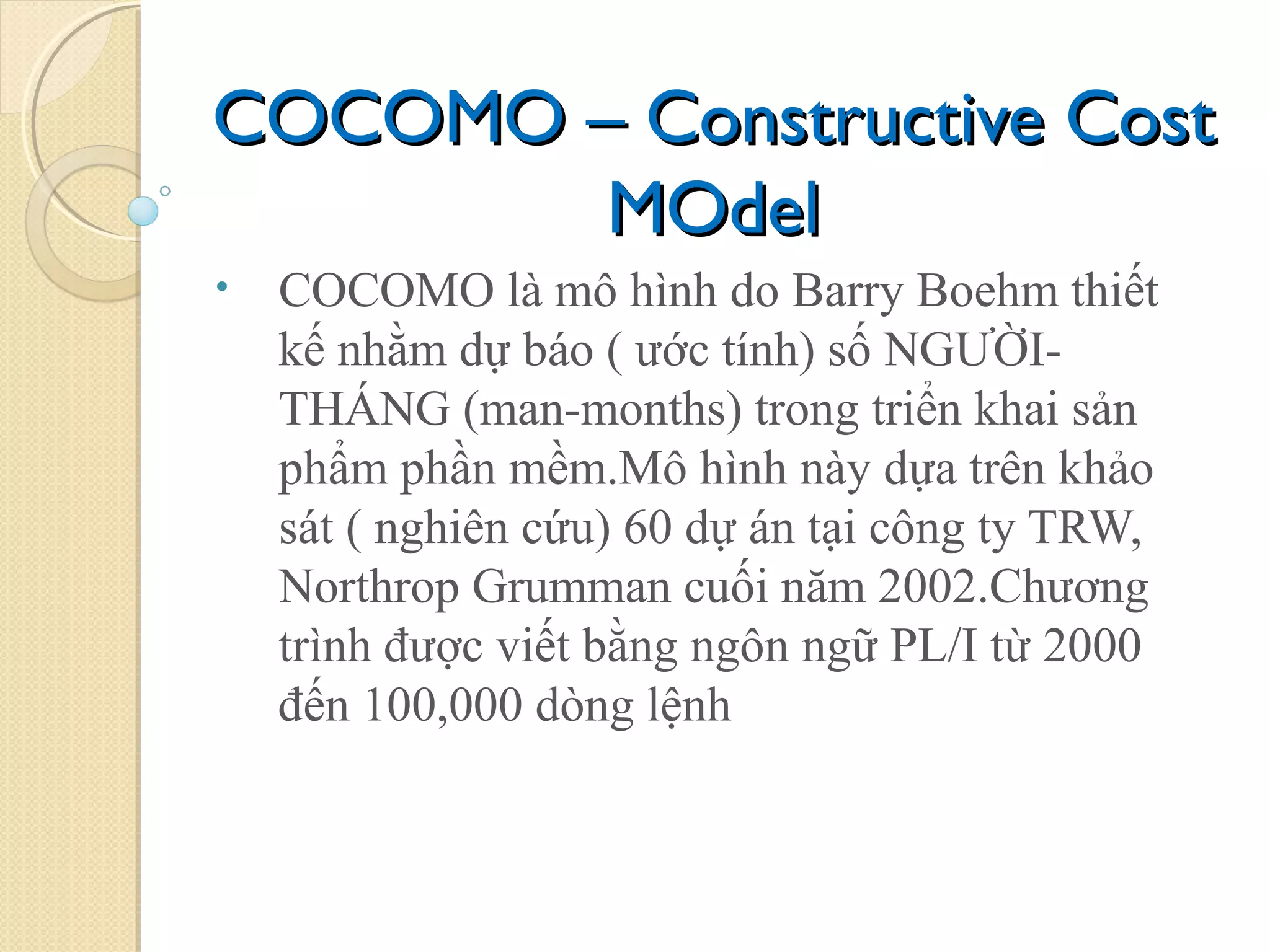 Cocomo – constructive cost model | PPT