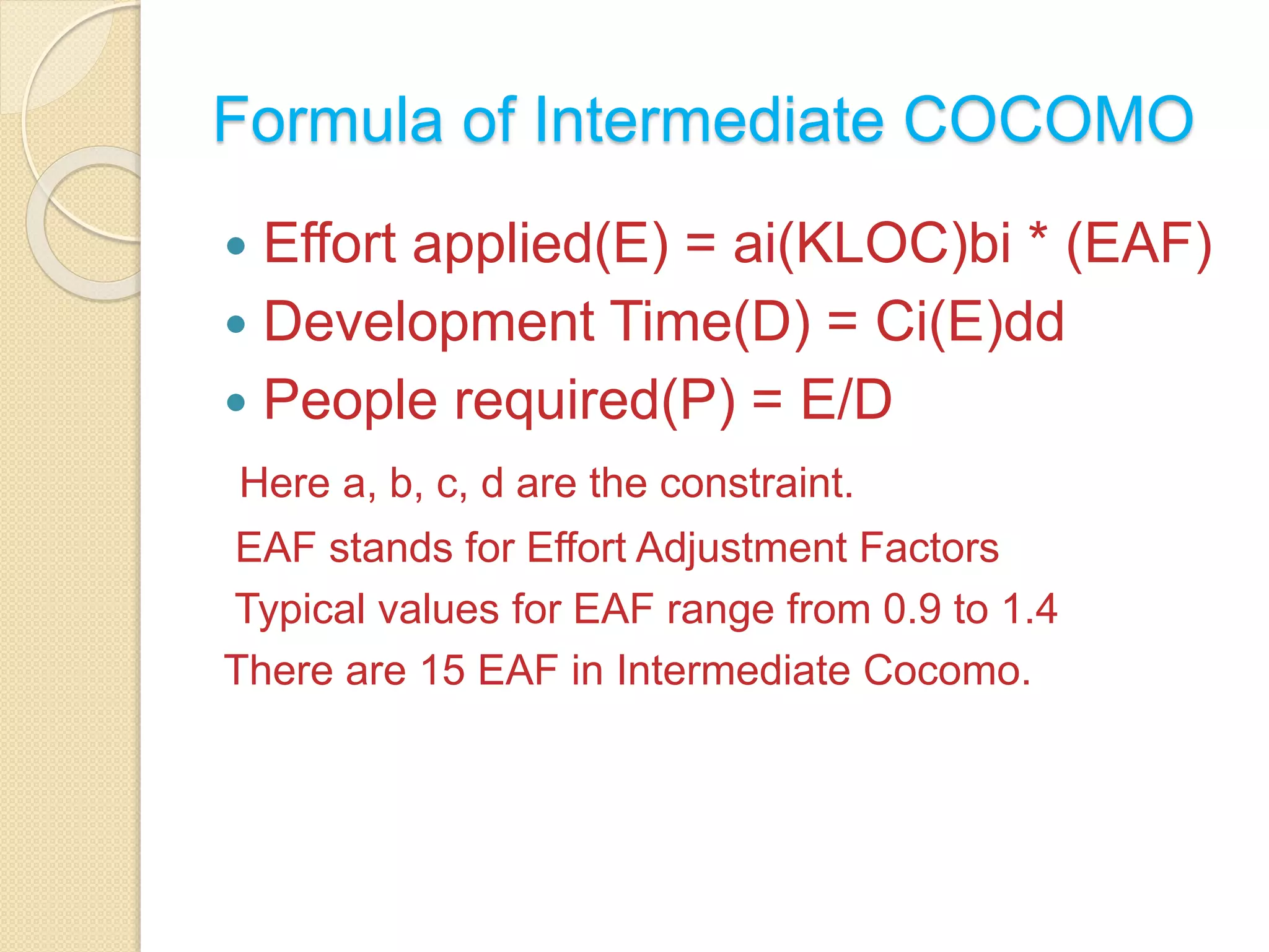 Cocomo ( cot constrictive model) and capability maturity model | PPTX