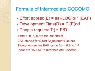 Cocomo ( cot constrictive model) and capability maturity model | PPTX