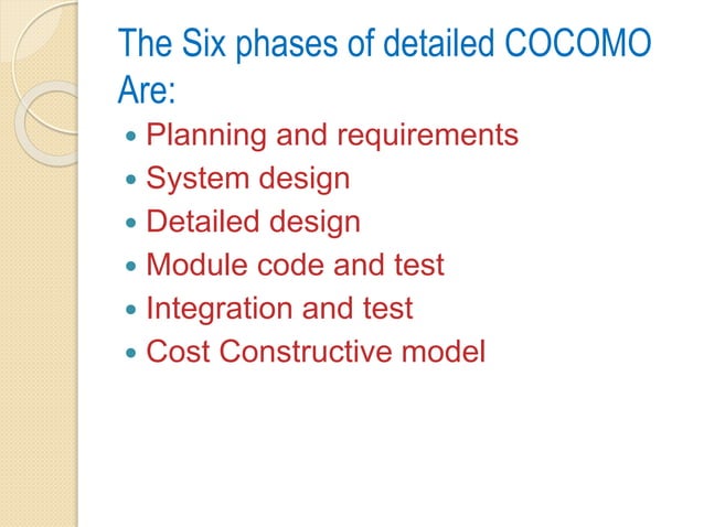 Cocomo ( cot constrictive model) and capability maturity model | PPTX | Computer Software and ...