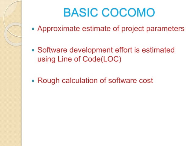 Cocomo ( cot constrictive model) and capability maturity model | PPTX | Computer Software and ...