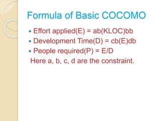 Cocomo ( cot constrictive model) and capability maturity model | PPTX