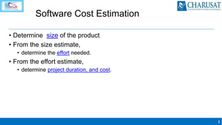 SOFTWARE ESTIMATION COCOMO AND FP CALCULATION | PPTX