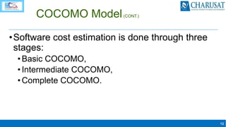 COCOMO FP COST ESTIMATION TECHNIQUES:NUMERIC | PPTX