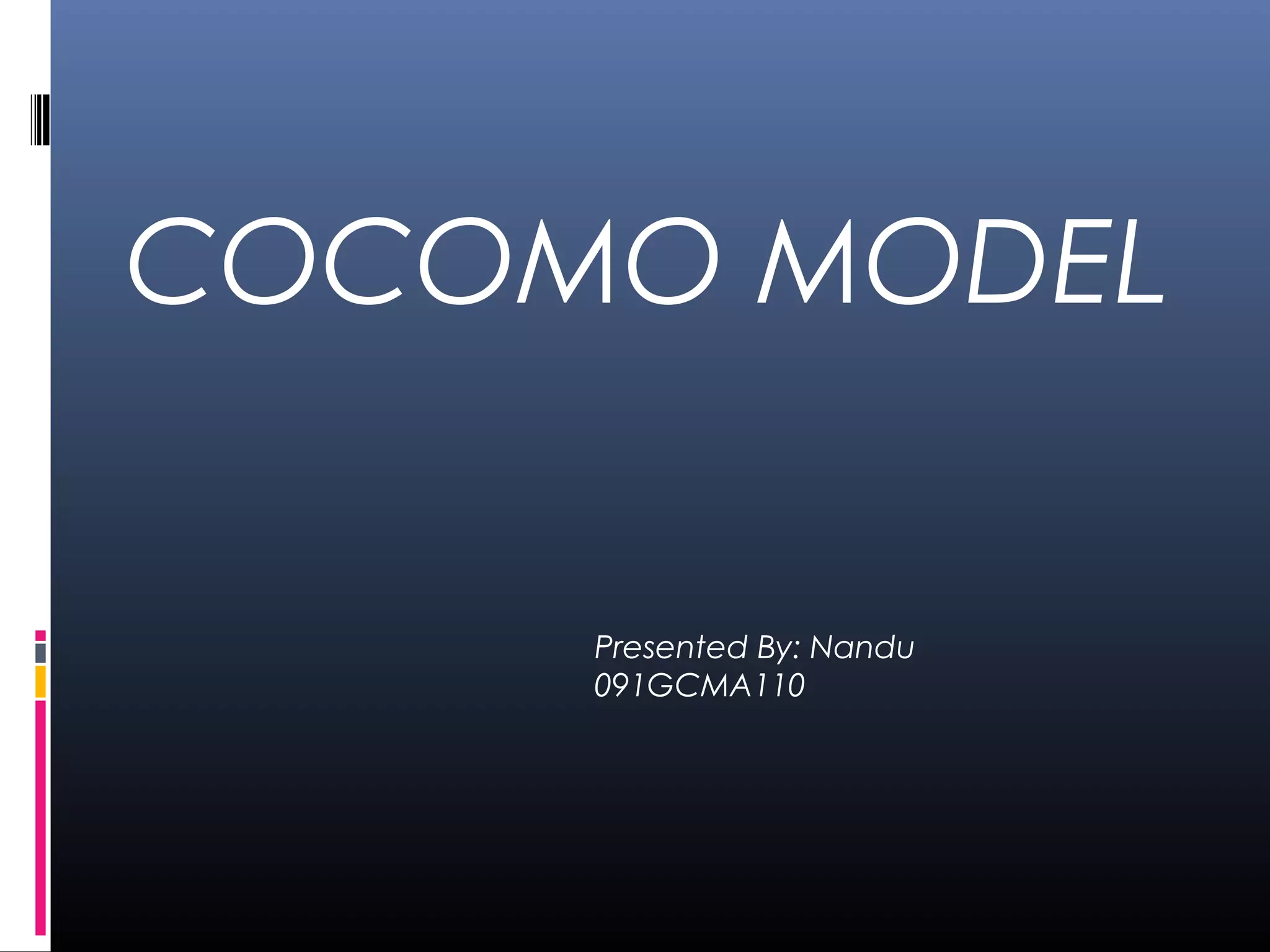 Cocomo model | PPT