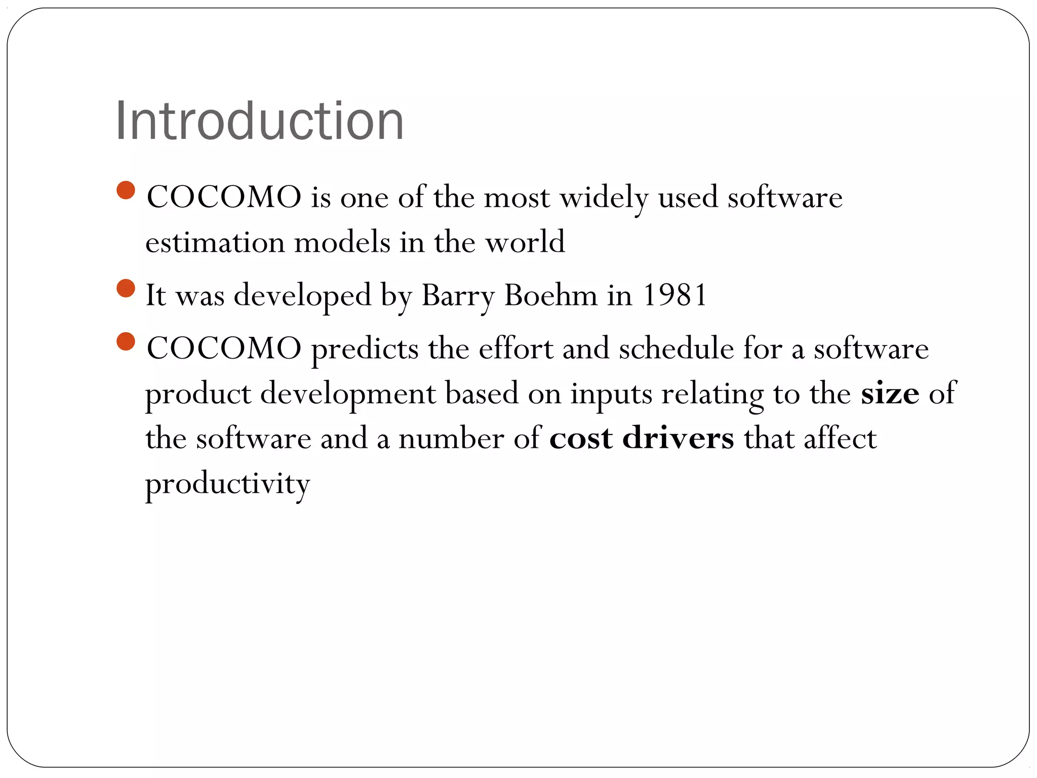 COCOMO Model | PPT
