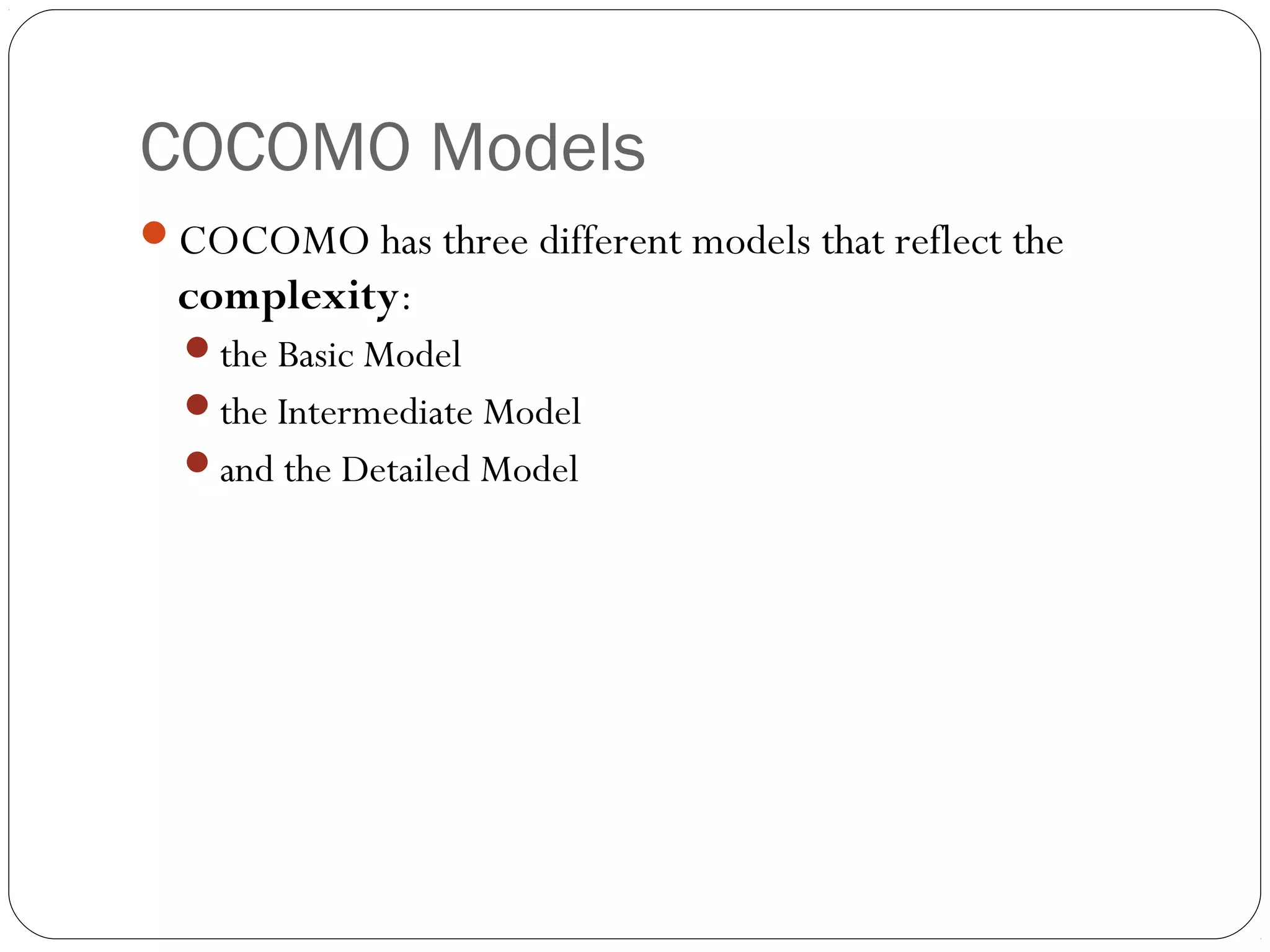 Cocomo model | PPT