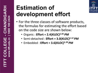 ITFT - Cocomo model | PDF | Computer Software and Applications | Computing