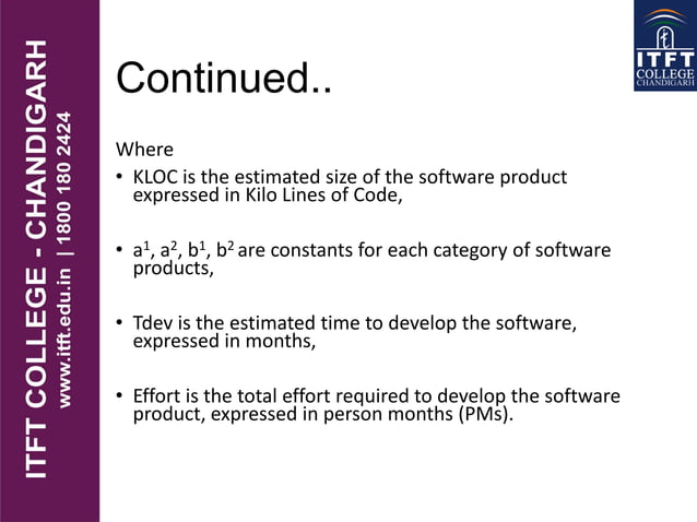 ITFT - Cocomo model | PDF | Computer Software and Applications | Computing