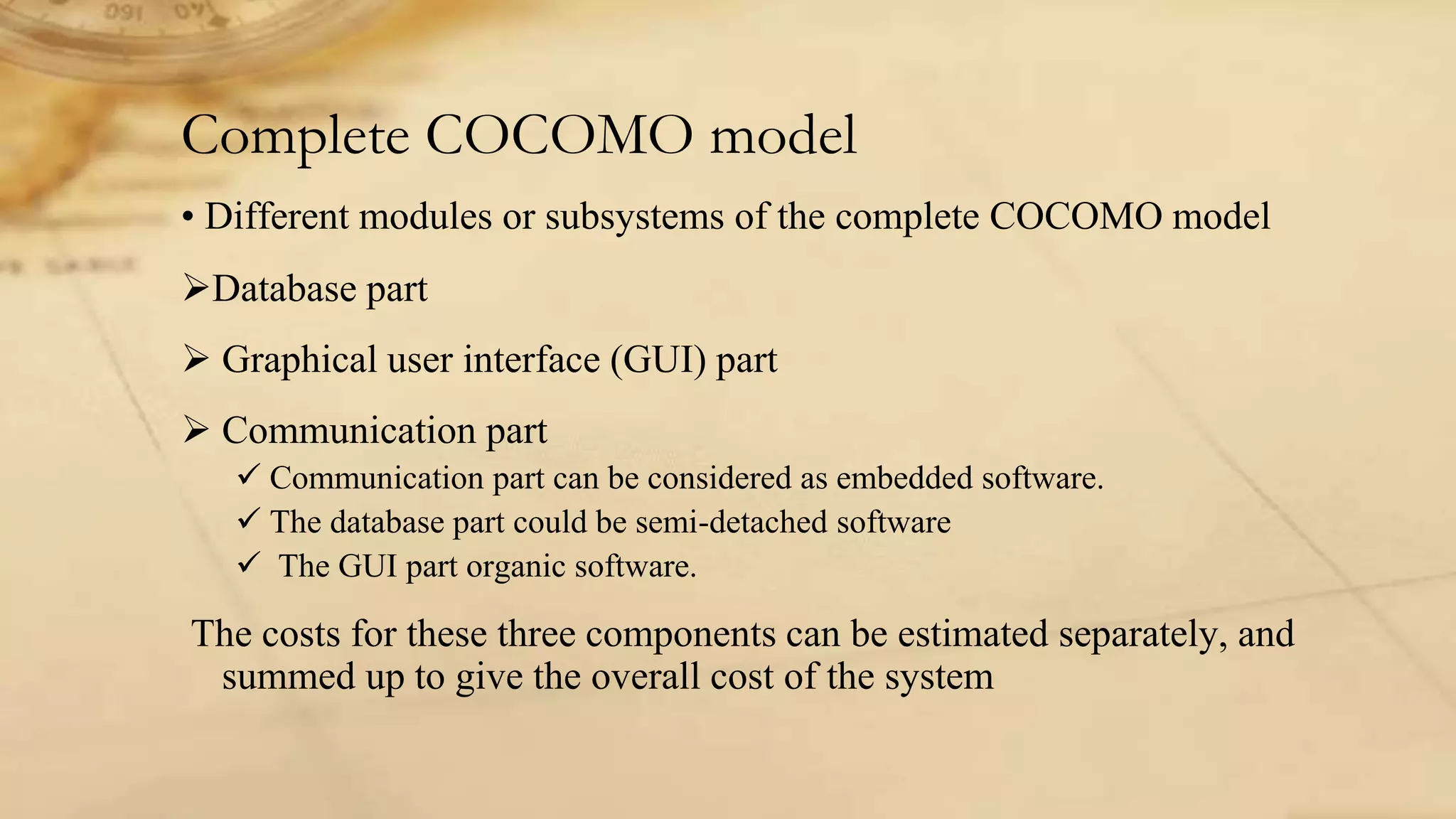 Cocomo model | PPSX