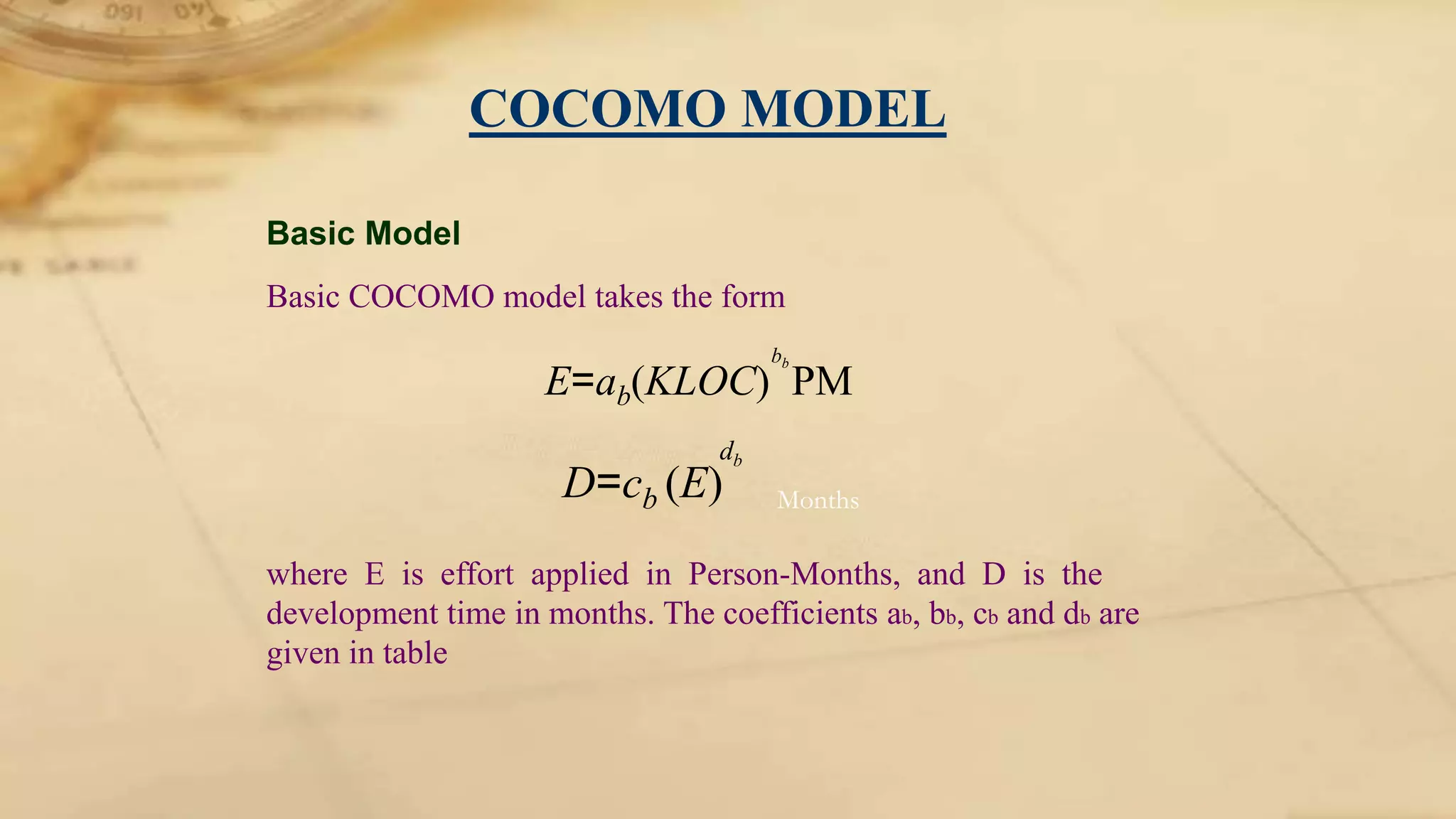 Cocomo model | PPSX