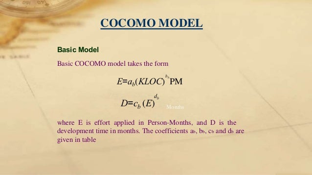 Case study using cocomo model - stounprima