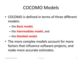 Cocomo model | PPTX