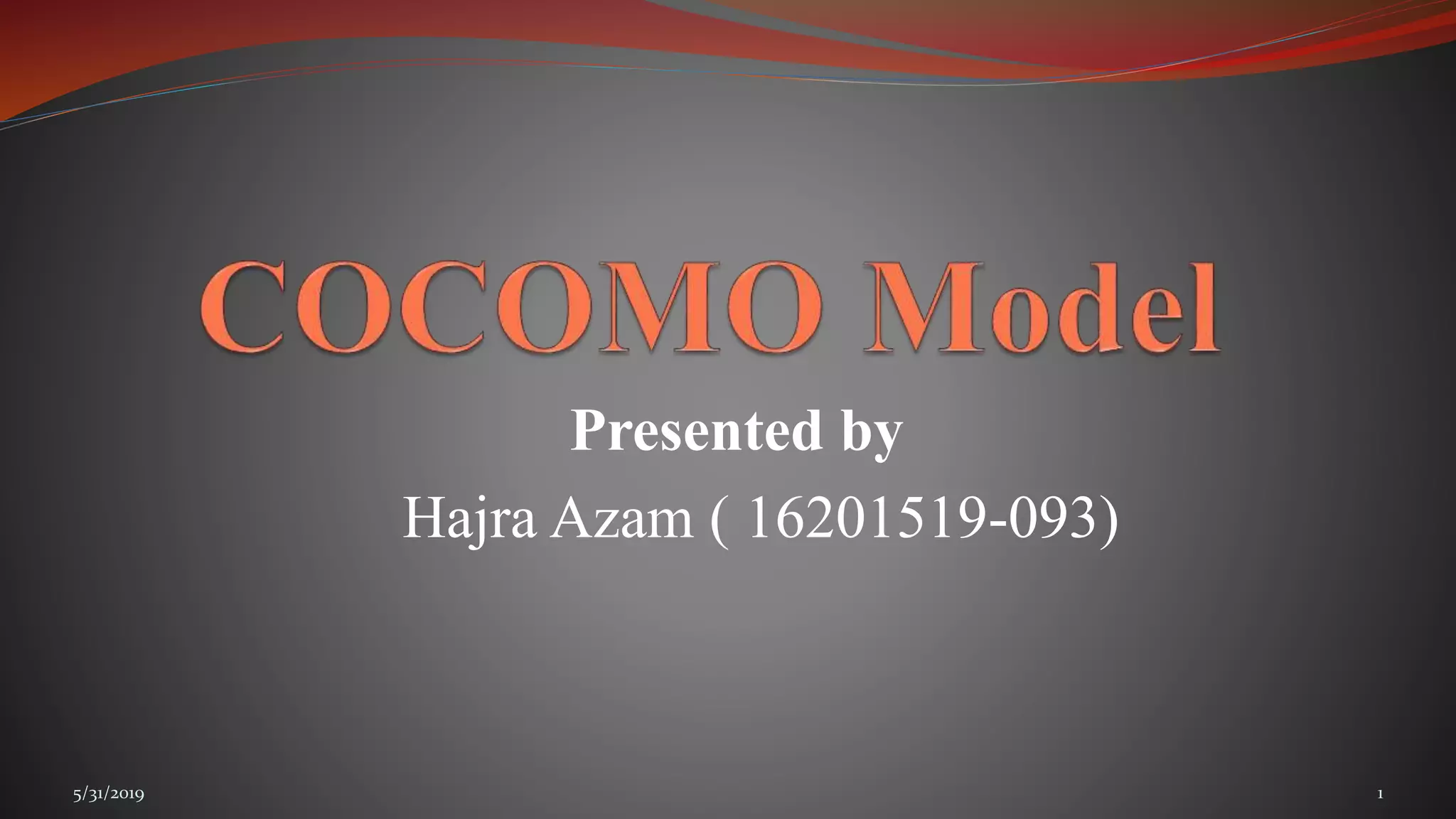 COCOMO model | PPTX