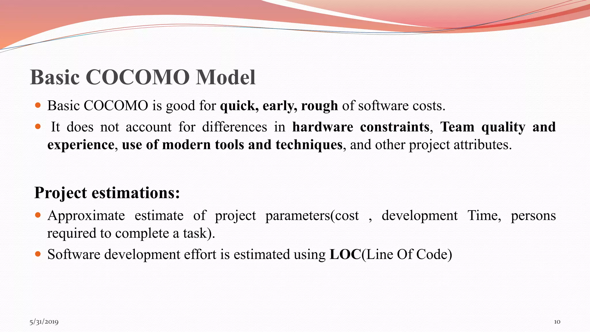 COCOMO model | PPTX