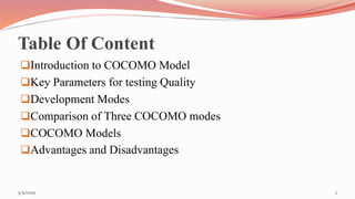COCOMO model | PPTX
