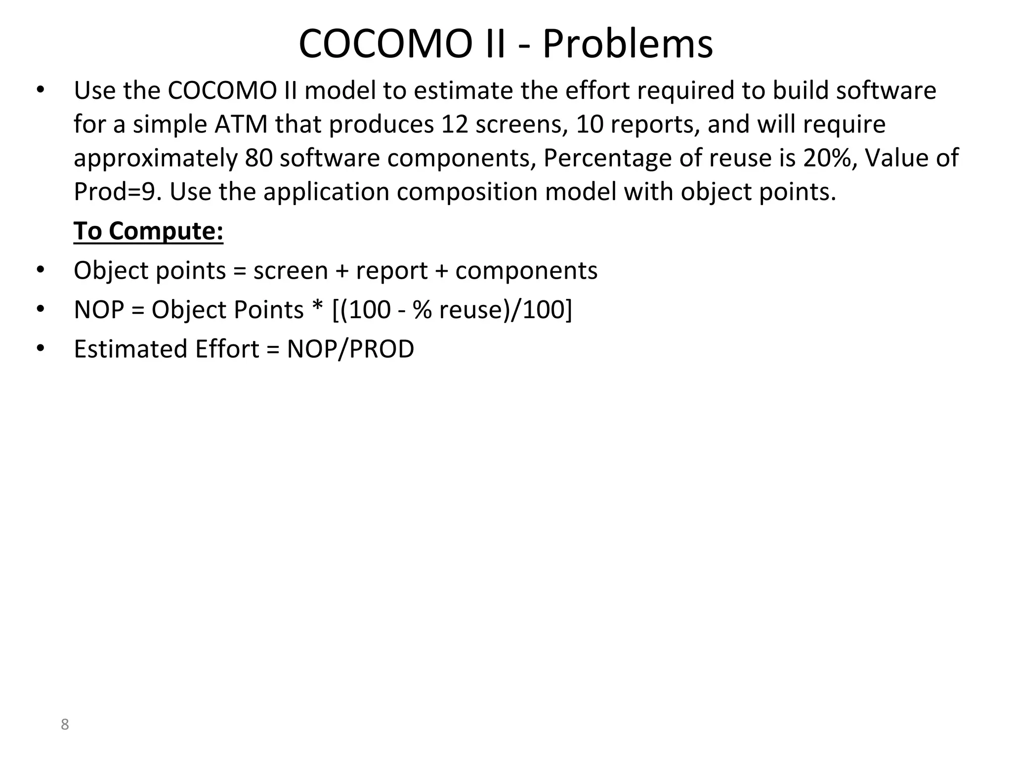 COCOMO Model.pptx | Computing | Technology & Computing