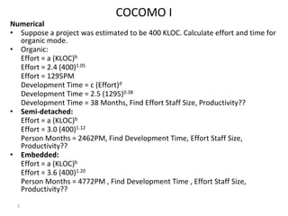 COCOMO Model.pptx | Computing | Technology & Computing